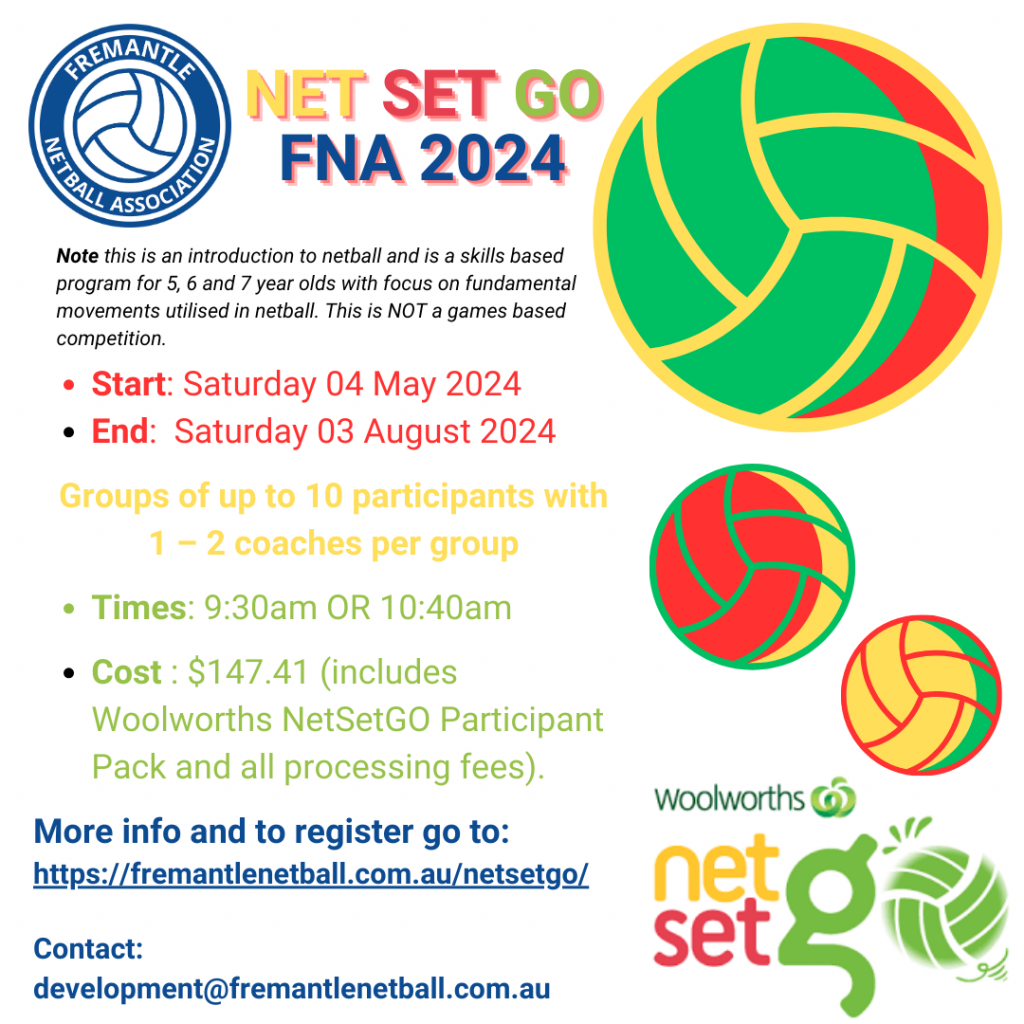 Net Set Go 2024 Program – Fremantle Netball Association