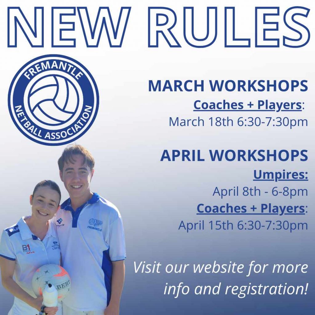 NEW RULES WORKSHOPS – Fremantle Netball Association
