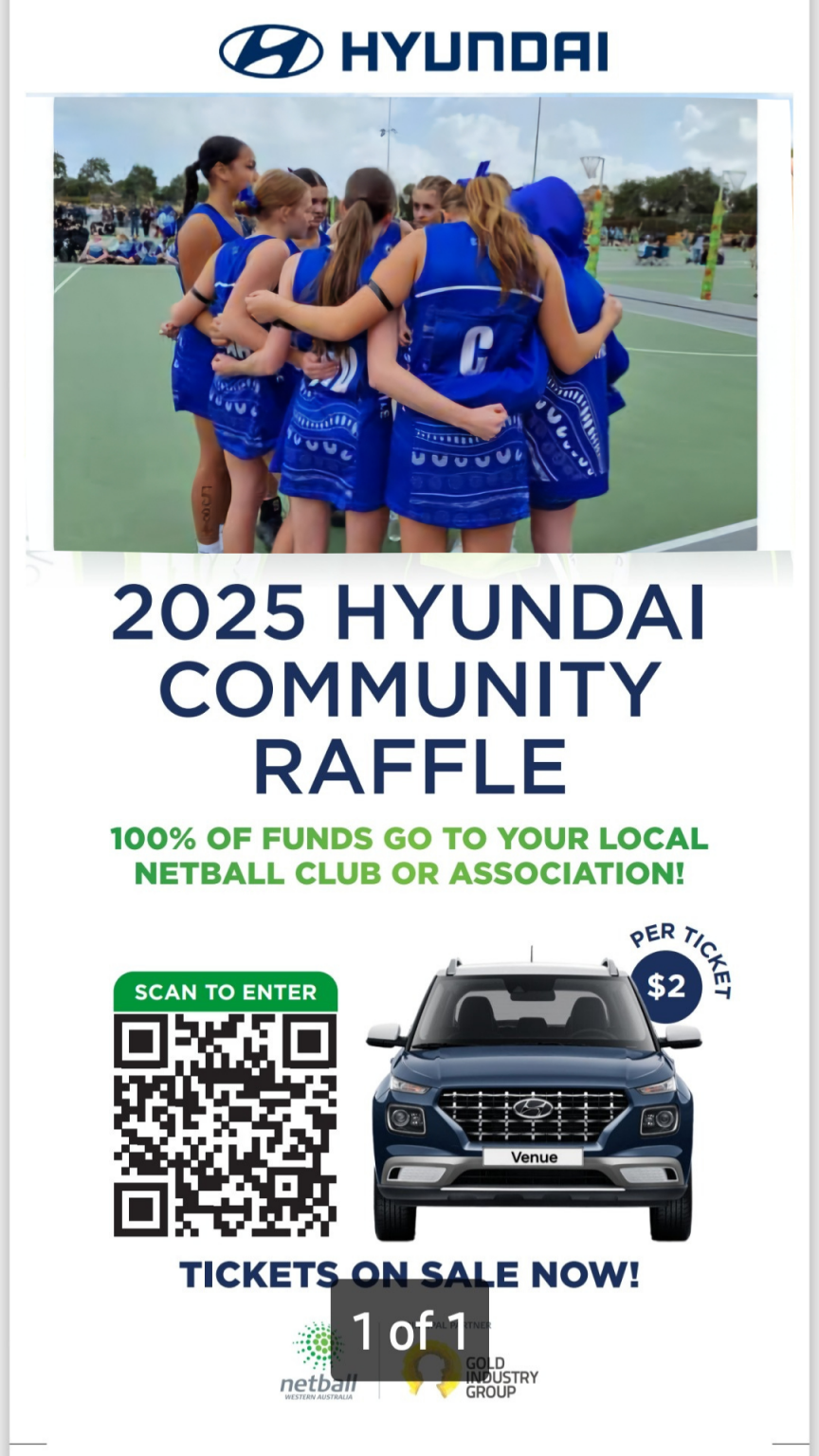 NWA annual raffle – get tickets now! – Fremantle Netball Association
